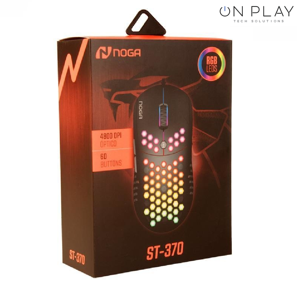 Mouse Gamer NOGA ST-370 Optico RGB 4800 DPI